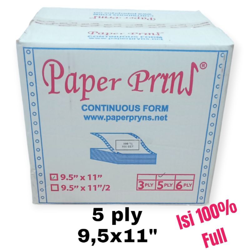 Jual Kertas Continuous form 5ply 9.5x11inchi isi full 500 set | Shopee ...