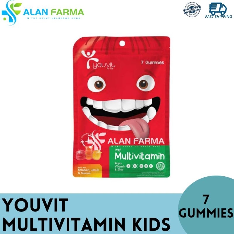Jual Youvit Multivitamin Kids Sachet isi 7 Gummy | Gummy Multivitamin You Vit | Shopee Indonesia
