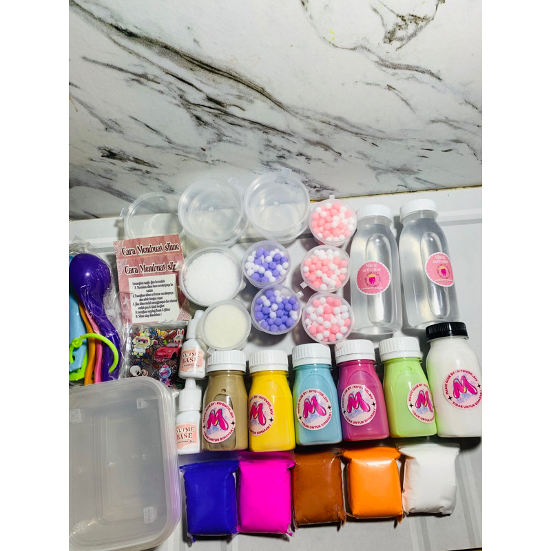 Jual SLIME KIT TERLENGKAP by kiyowoo_DIY SLIME KIT MAINAN VIRAL//mainan anak anak///tofu slime ...