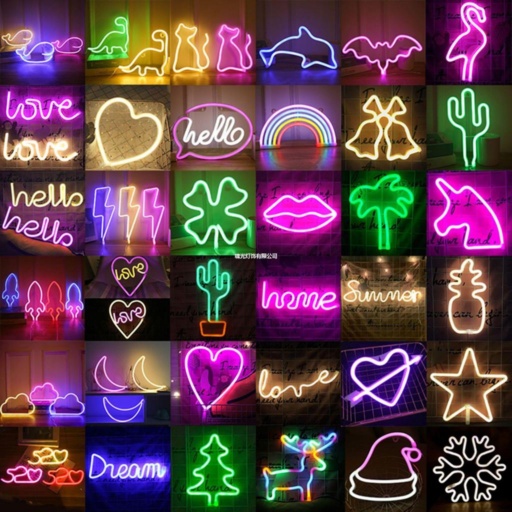 Jual Lampu Neon Sign Light Love Lightning Led Baterai Usb | Shopee ...