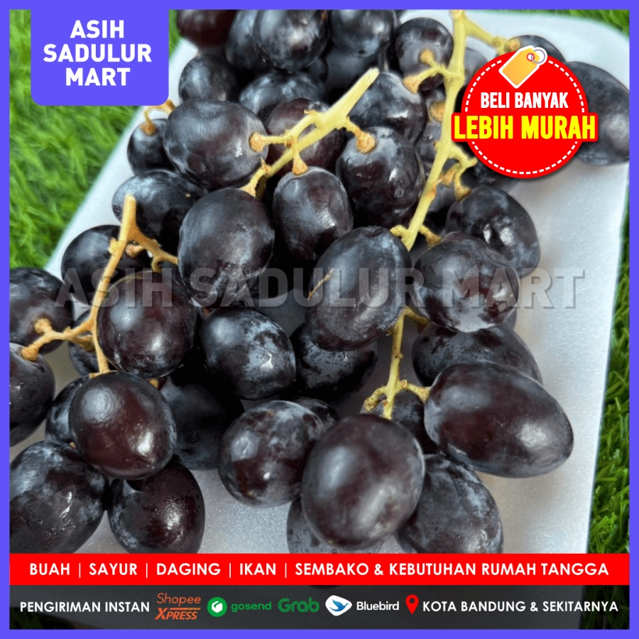 Jual Buah Anggur Hitam Autumn Segar Manis 1kg Bandung Diskon Murah ...