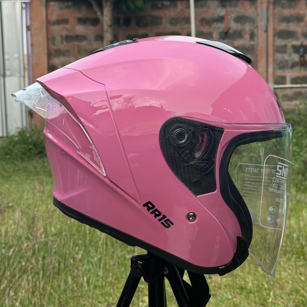 Jual Helm MLA KAIROZ 2 Half Face Solid Terbaru Free Spoiler Bening (SNI ...