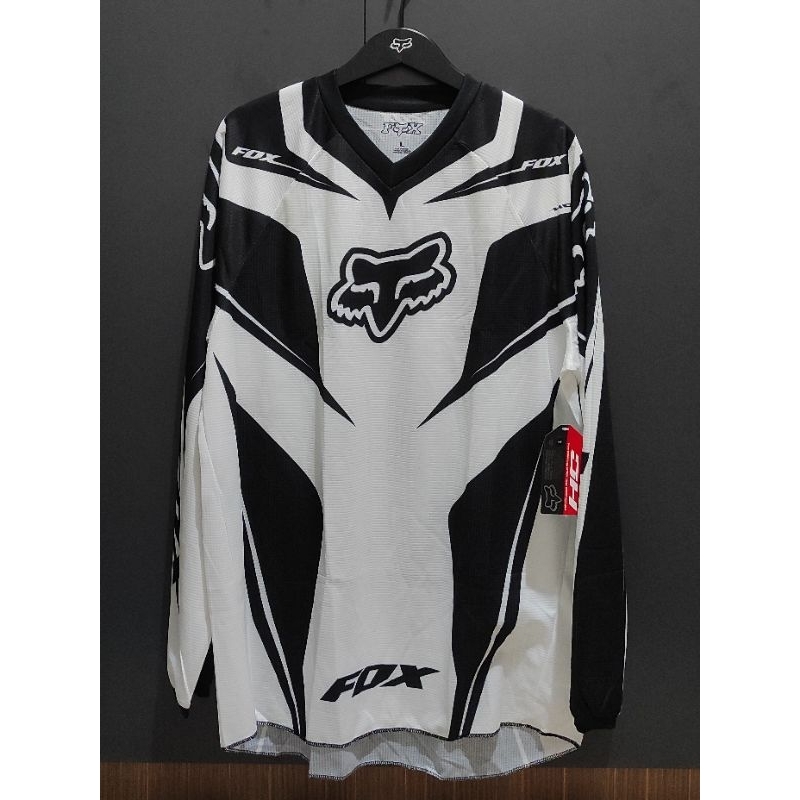 Jual Jersey Fox HC Race Black White | Shopee Indonesia