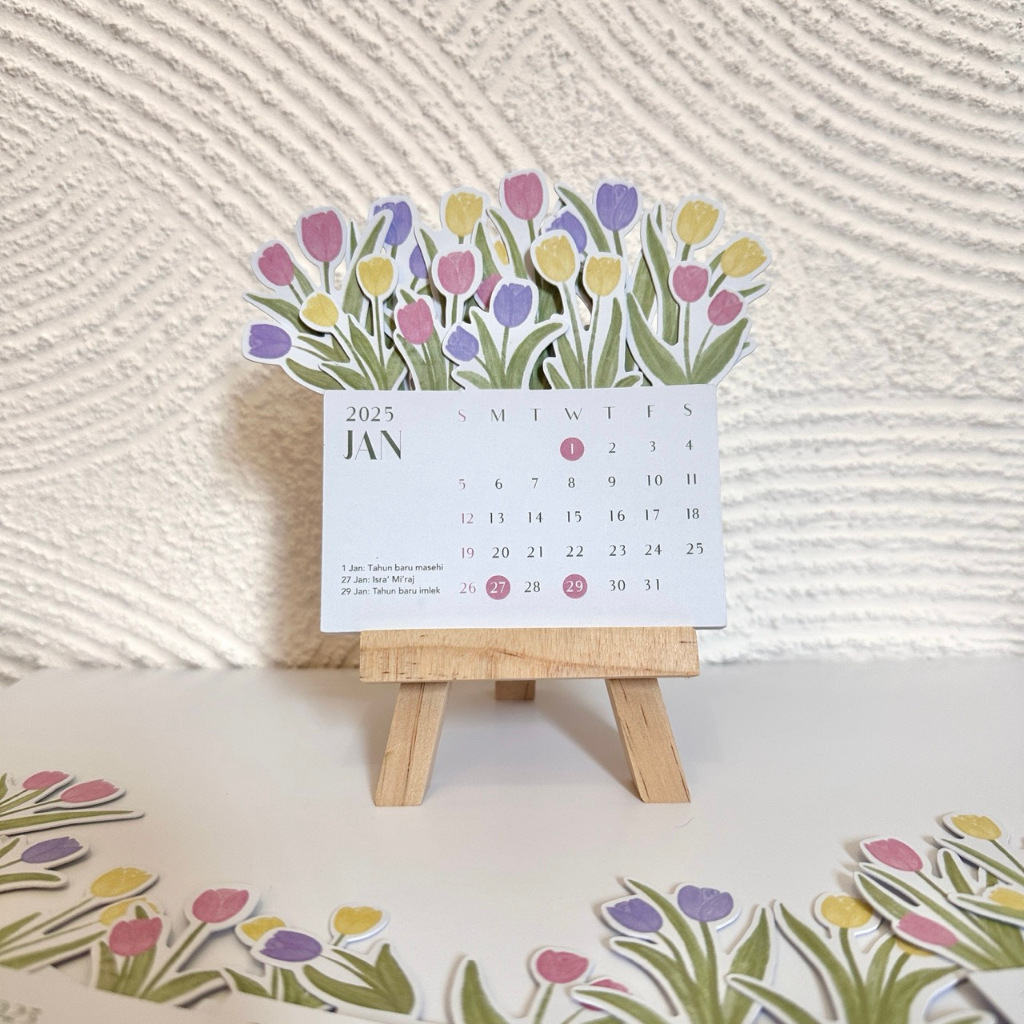 Jual 2025 TULIP CALENDAR / KALENDER TULIP / KALENDER AESTHETIC / DESK ...
