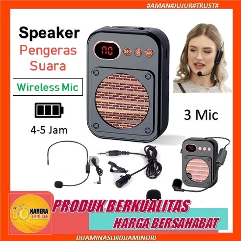 Jual Speaker mic Suara jernih Pinggang waistband Mini Pa Amplifier mikrofon Wireless Bluetooth ...