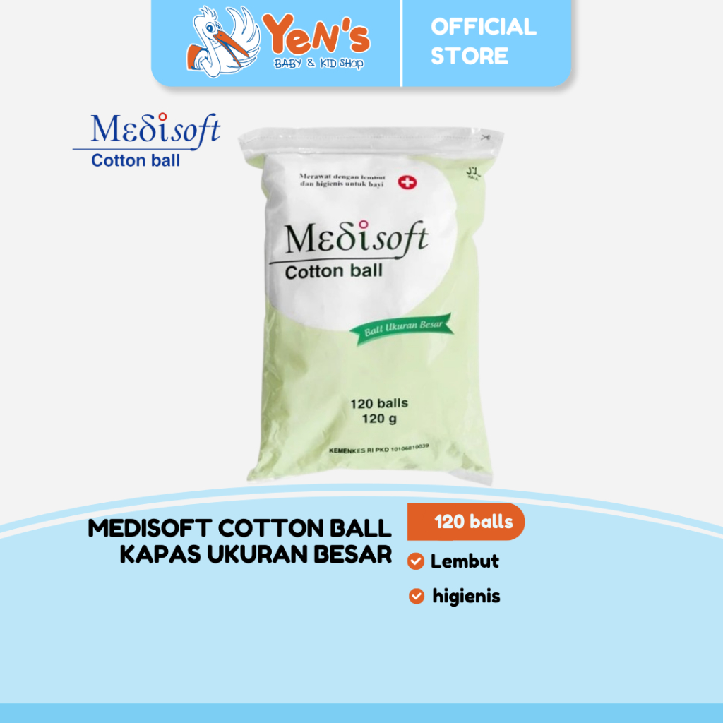 Jual Medisoft Cotton Ball / Kapas Ukuran Besar (120 balls) | Shopee ...