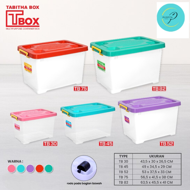 Jual CONTAINER BOX PLASTIK TABITHA KOTAK PENYIMPANAN BESAR | CONTAINER ...