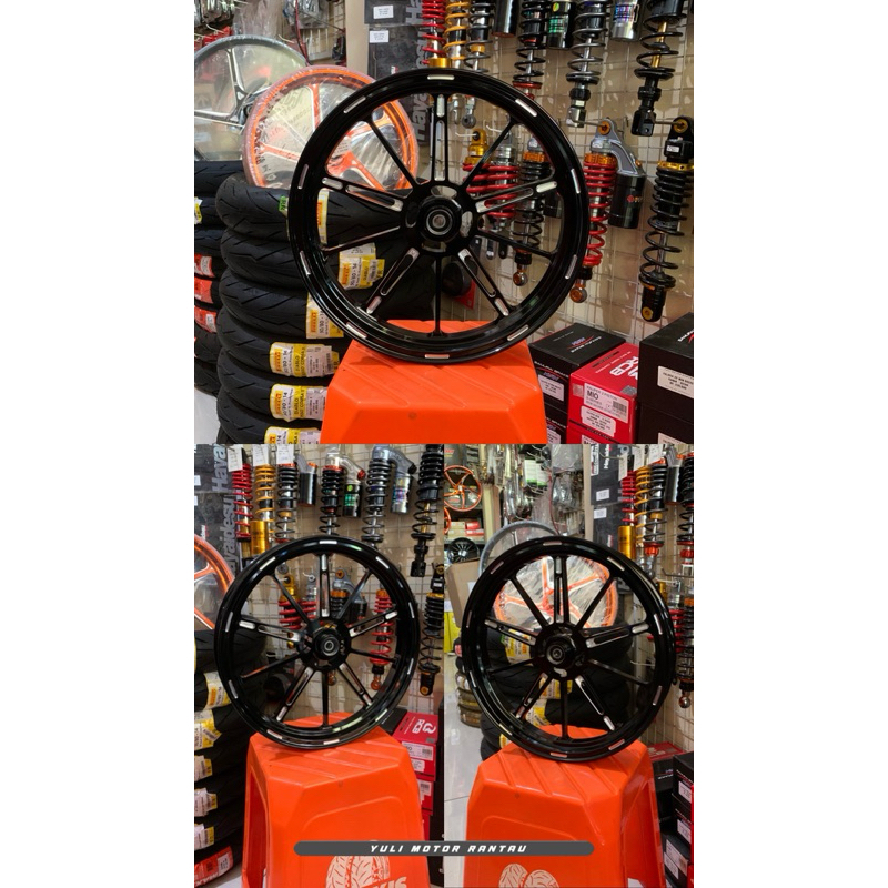 Jual VELG PREMIUM ORANGE HITAM CHROME & OREN - BEAT SCOOPY GENIO ...
