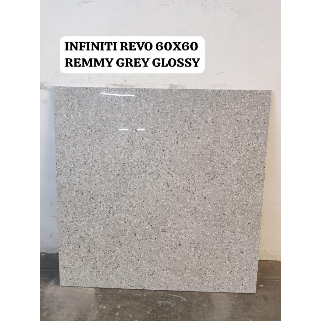 Jual Granit Infiniti Revo Remy Grey Glossy 60x60 | Shopee Indonesia