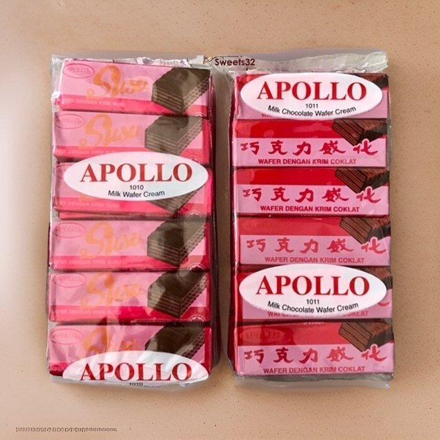 Jual Apollo Milk Wafer Cream (12g x 48 Pcs) - Chocolate / Susu | Shopee ...