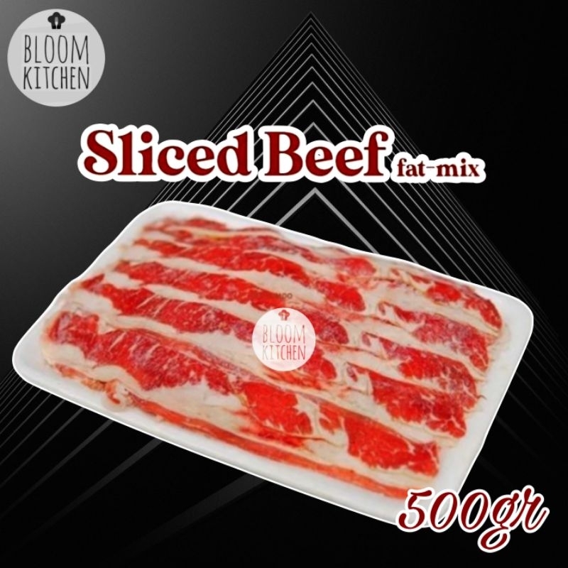 Jual BEEF SLICE PREMIUM 500gr / Ausi Daging Slice Lemak / Yoshinoya ...