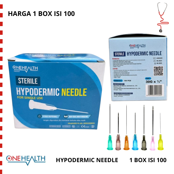 Jual Jarum Hypodermic Needle Onehealth Disposable 1 Box isi 100 Pcs | Shopee Indonesia