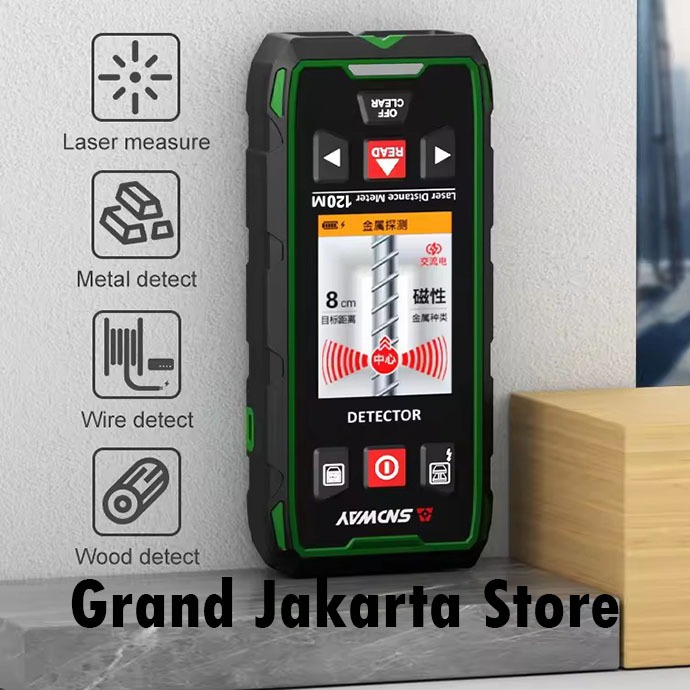 Jual Wall Scanner + Laser Distance Meter SW6100GT Sndway 120 meter SW ...