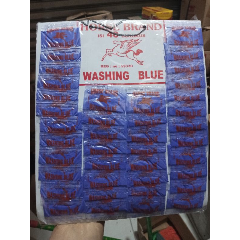 Jual Blau bubuk Hors Brand / Blau cap kuda terbang sachet 10 papan ...