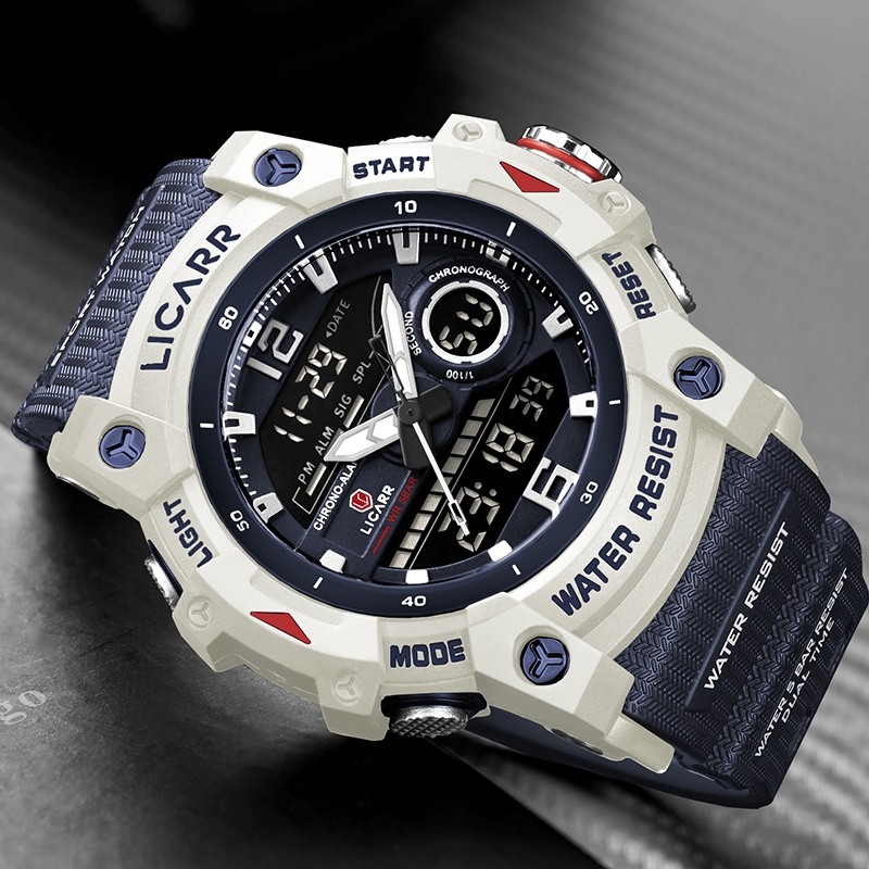 Jual LICARR Jam Tangan Pria Olahraga Analog Digital Anti Air Santai ...