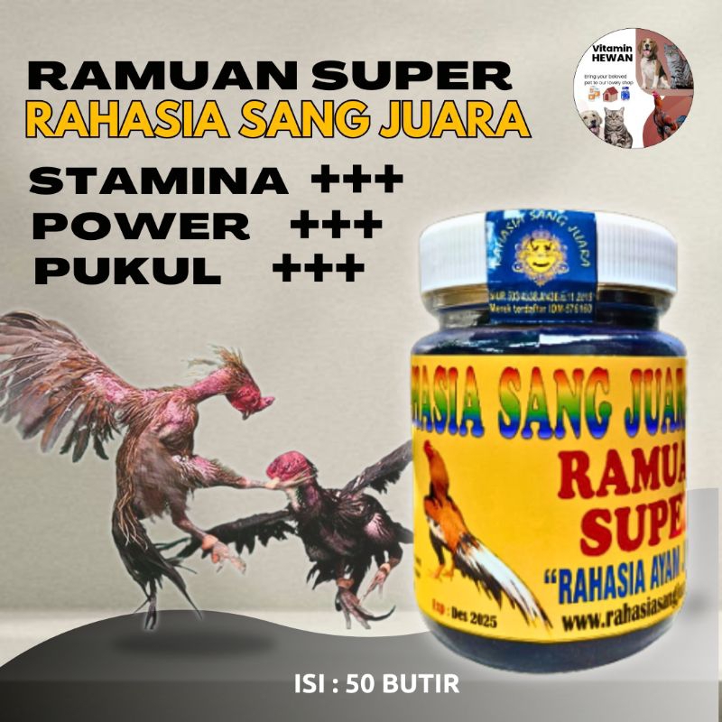 Jual JAMU AYAM ADUAN RAMUAN SUPER - isi 50 butir || Rahasia Sang Juara ...