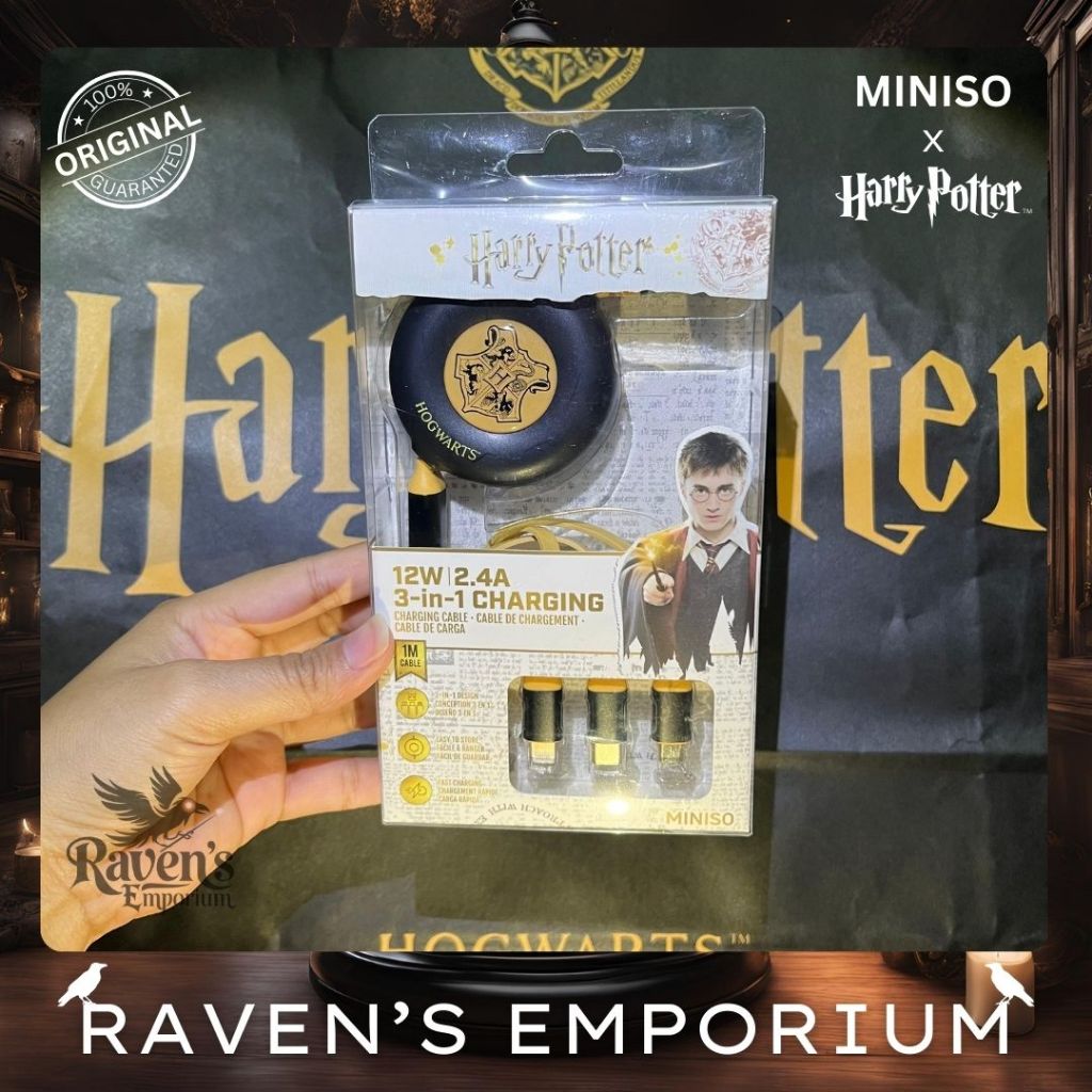 Jual Miniso x Harry Potter 3-in-1 Charging Cable for iphone Lightning ...