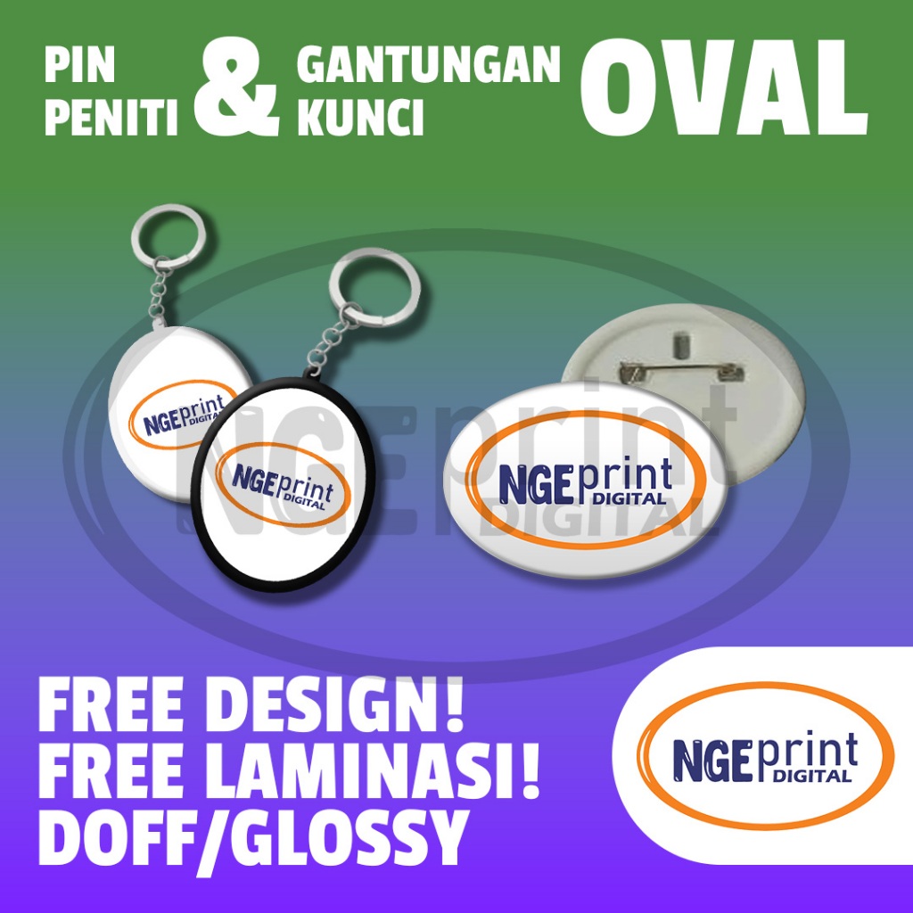 Jual [PIN GANCI OVAL] Pin Peniti Oval Custom / Ganci Bentuk Oval Custom ...