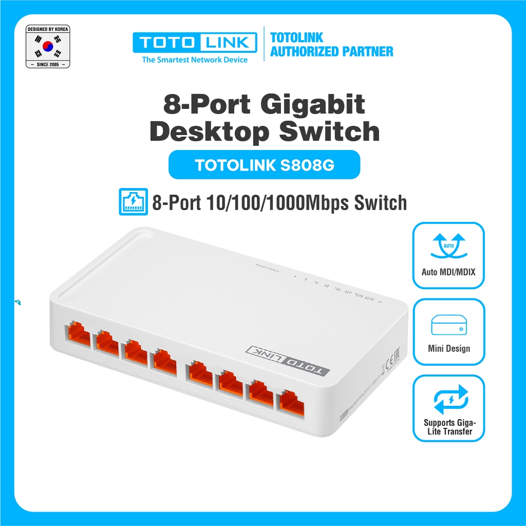 Jual TOTOLINK S808G 8-Port Gigabit Desktop Switch | Shopee Indonesia