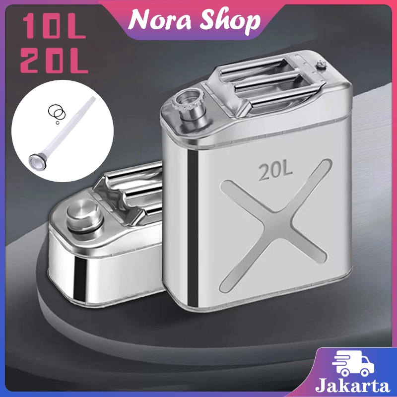 Jual Jerigen Besi Jerry Can 304 Stainless Steel Anti Karat 10L 20L Jerigen Army Tangki Bensin ...