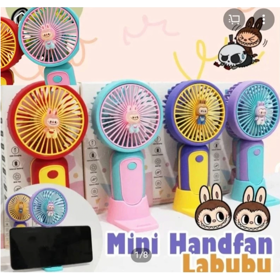 Jual Kipas Angin Mini Fun Minifan Mini Fan Karakter Labubu Portable USB ...
