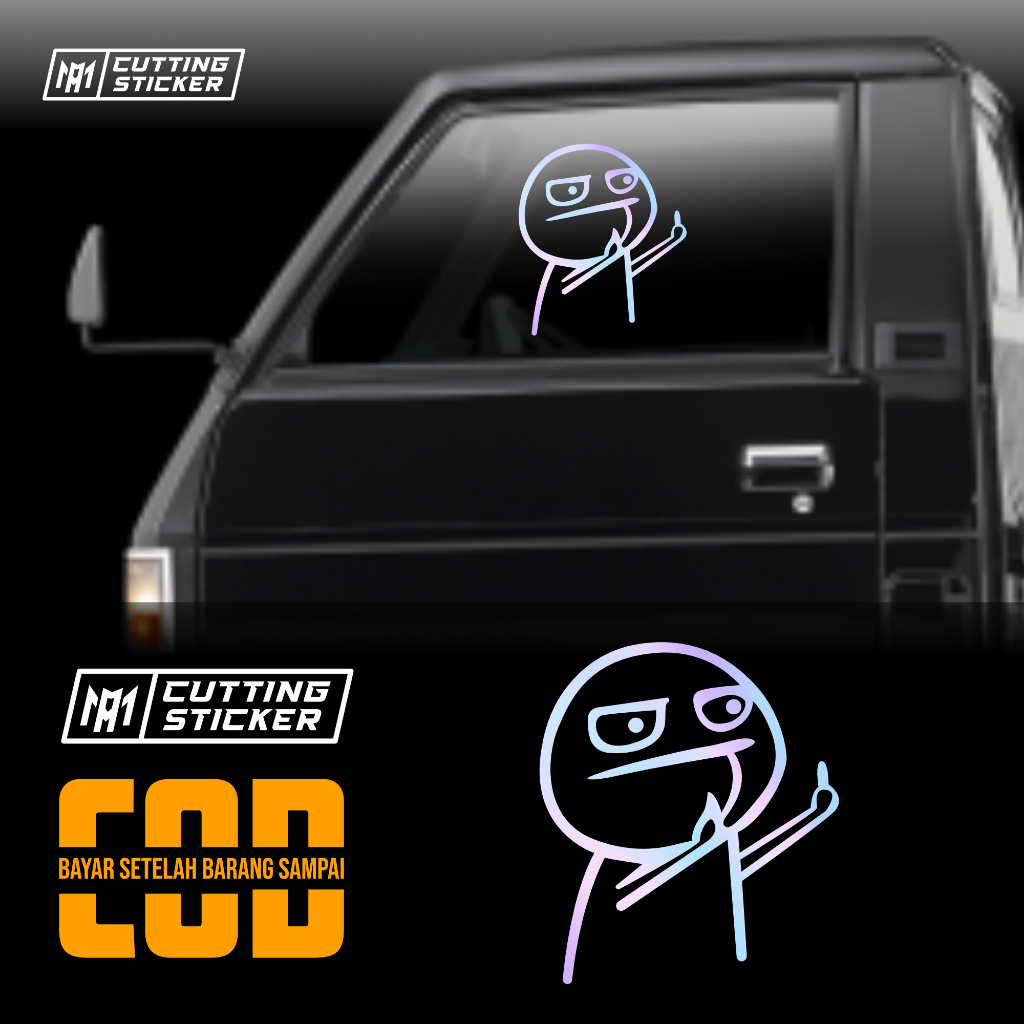 Jual STICKER CUTTING FUCEK MIDDLE FINGER ANIMASI LUCU TERBARU COCOK ...