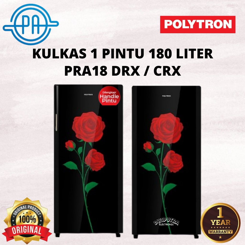 Jual KULKAS POLYTRON 1 PINTU PRA 18DRX / PRA 18CRX / 18 DRX HANDLE ...