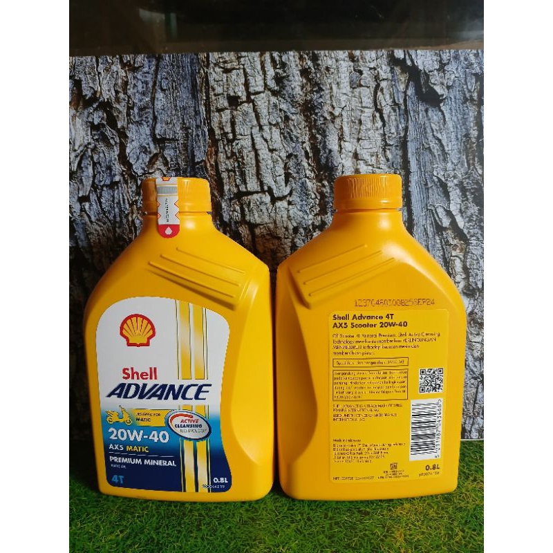 Jual OLI MOTOR SHELL AX5 ADVANCE MATIC 08L SCOOTER 20W-40 ORIGINAL ...