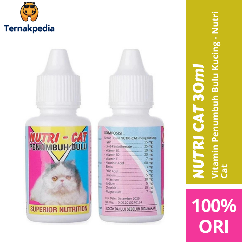 Jual Vitamin Penumbuh Bulu Kucing - Nutri Cat - Bulu Kucing - Vitamin - Nutri Cat | Shopee Indonesia
