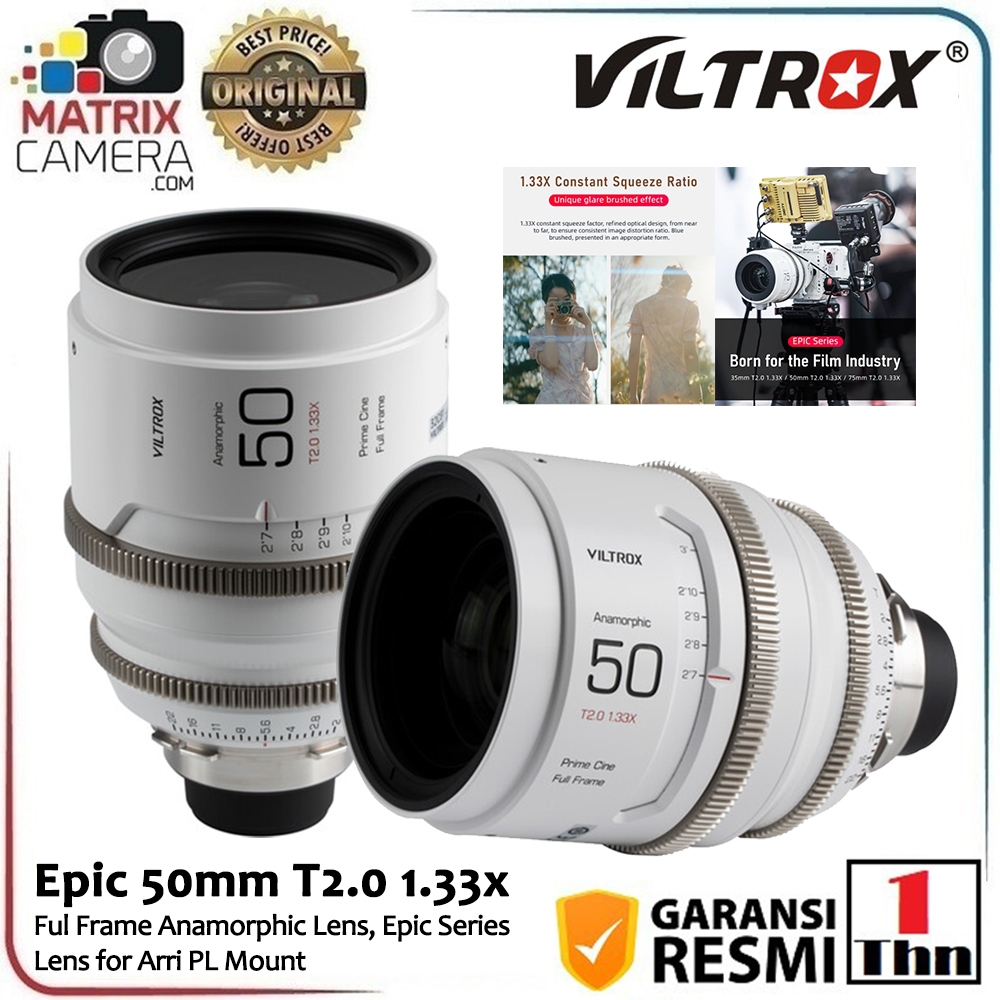 Jual Viltrox Epic Lens 50mm T2.0 1.33X Lensa Anamorphic for ARRI PL ...