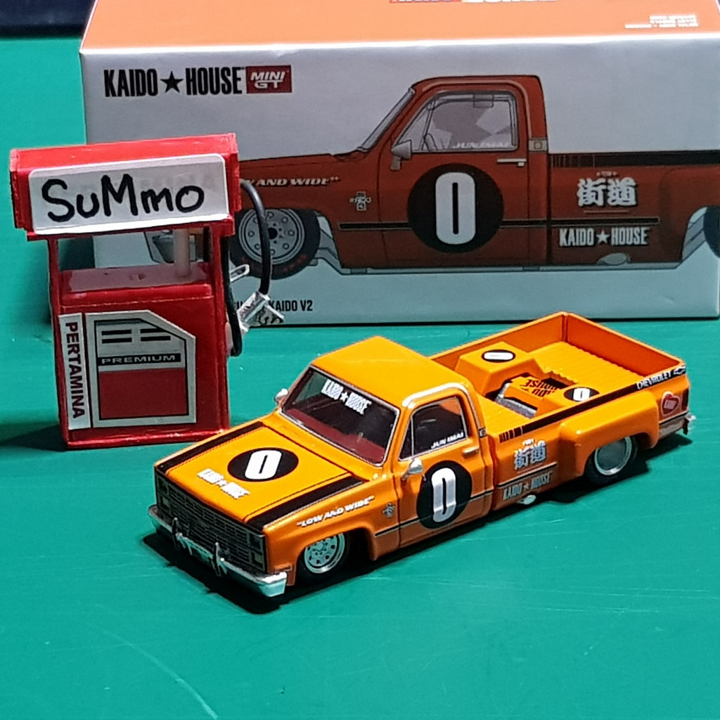 Jual Mini gt kaido house Chevrolet Silverado dually v2 orange diecast ...