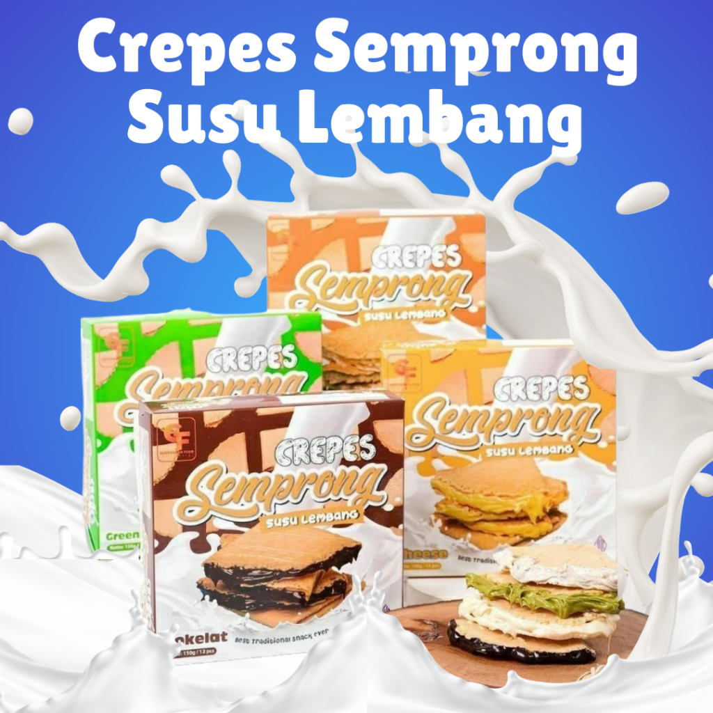 Jual Crepes Semprong Susu Lembang Oleh Oleh Khas Bandung Aneka Rasa Isi ...