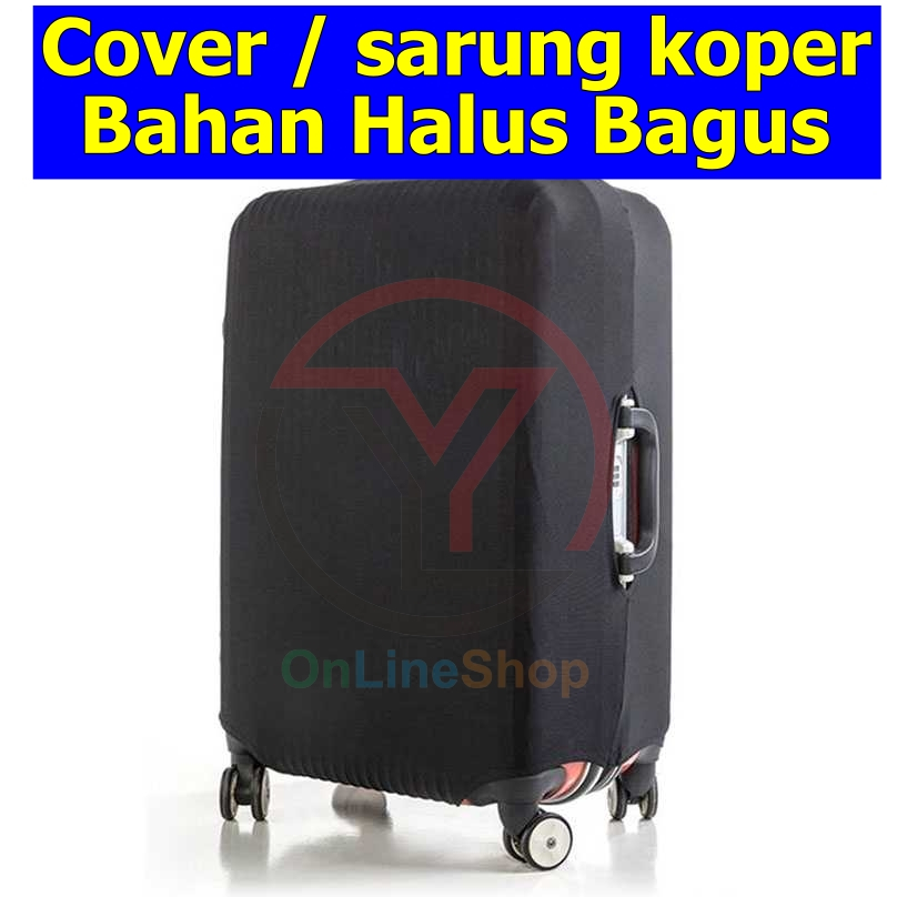 Jual Cover Koper Elastis Polos Penutup Koper Sarung Koper Hitam Y3584 ...
