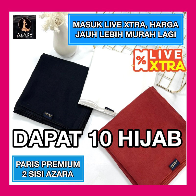 Jual 10 PARIS PREMIUM 2 SISI POLOS LABEL ORI AZARA JAHIT TEPI AZARA ...