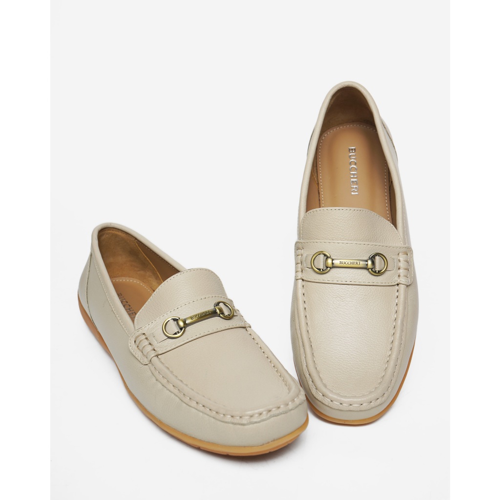Jual Buccheri Galina Moccasin Women Cream | Shopee Indonesia