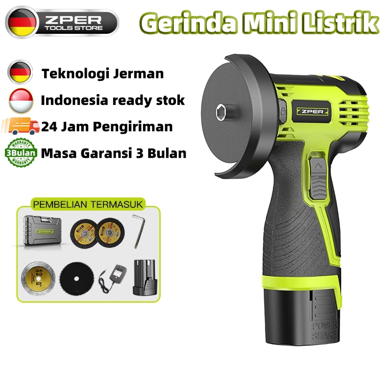 Jual ZPER Gerinda Mini Listrik Mesin Gerinda Tangan Mini Cordless Angle ...