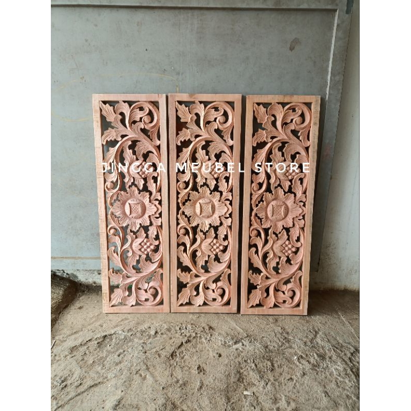 Jual ukiran kayu ornamen ukir dekorasi kayu dinding rumah loster kusen ...