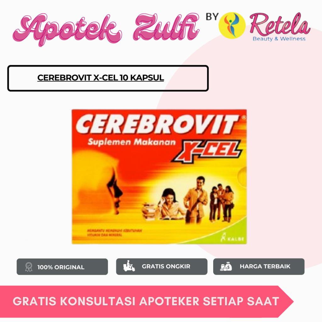 Jual CEREBROVIT X-CEL 10 KAPSUL/ VITAMIN / MINERAL/ MENUTRISI OTAK ...