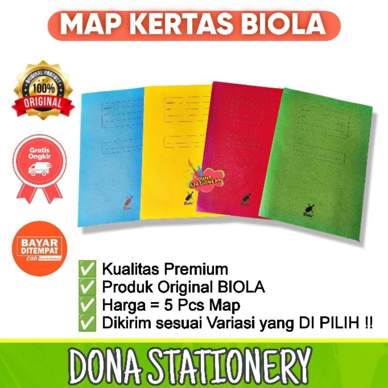Jual MAP KERTAS BIOLA | MAP KERTAS R&R | MAP KERTAS WARNA | Map Kertas ...