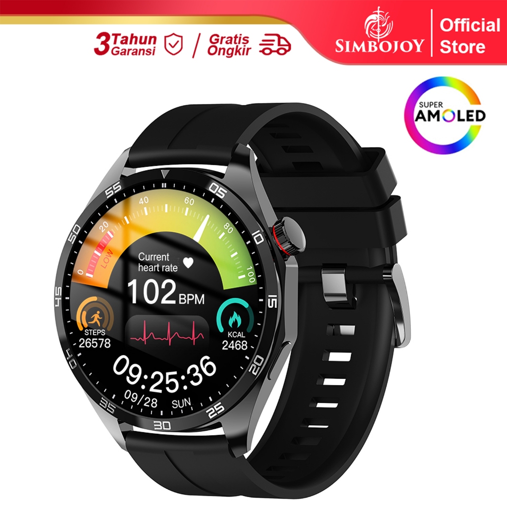 Jual Simbojoy Smartwatch Original Metal Case Running Pace Bluetooth ...
