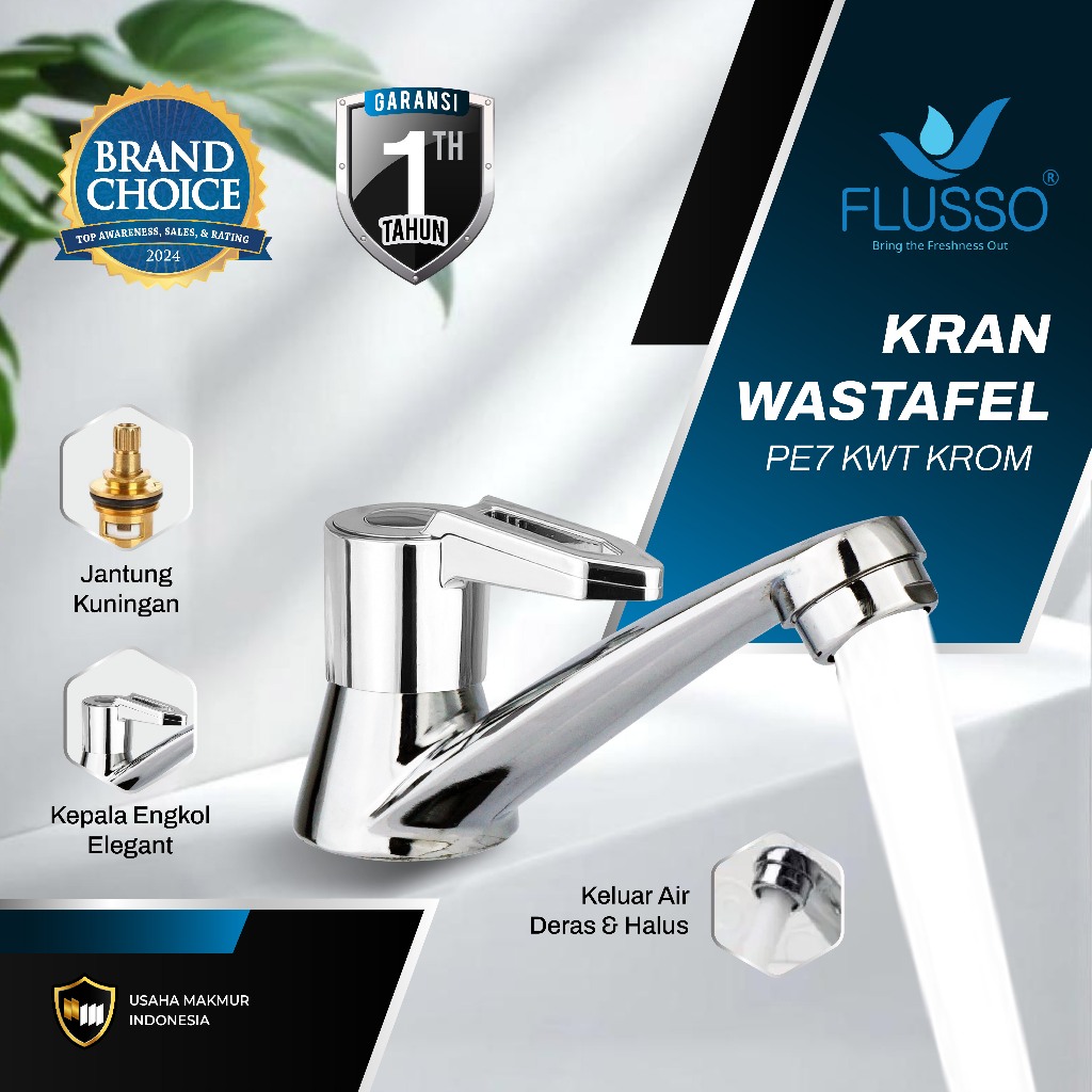Jual Flusso Kran Wastafel Cuci Tangan Kamar Mandi Garansi 1 Tahun ...