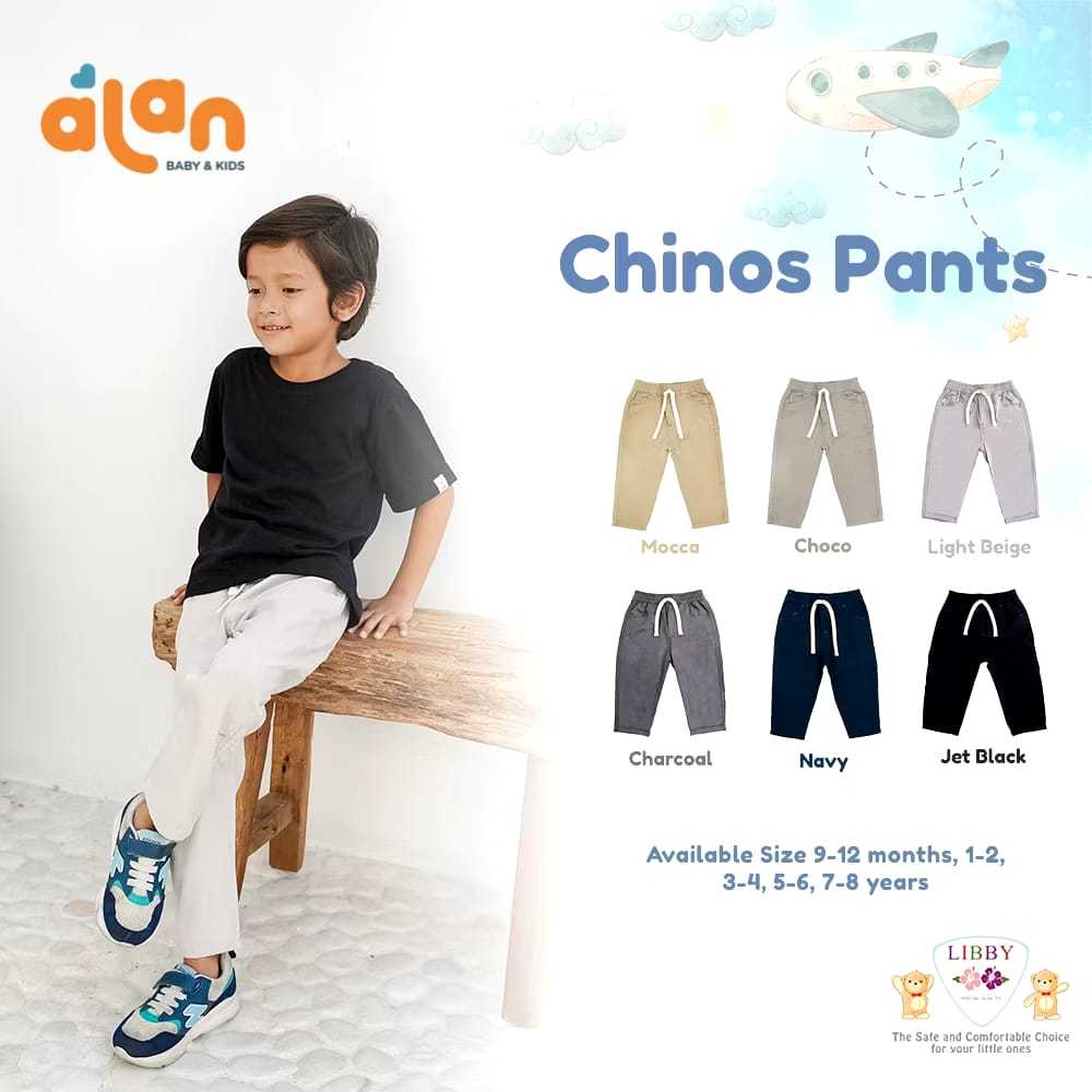 Jual Libby Chinos Long Boy Earth Colour - Celana Panjang Anak Isi 2 (LB ...