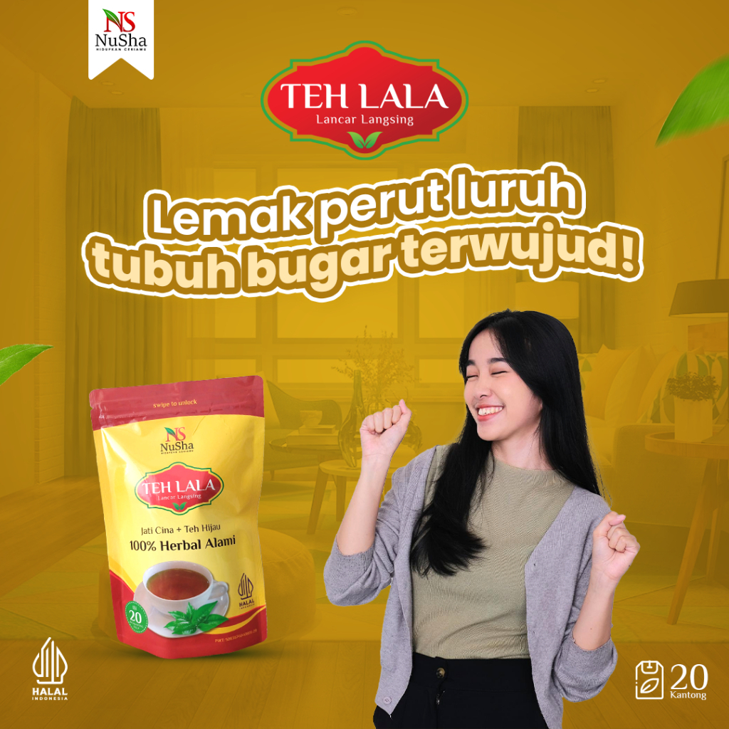 Jual NUSHA Teh Lala - Lancar Langsing. Kombinasi Teh Jati Cina dan Teh ...