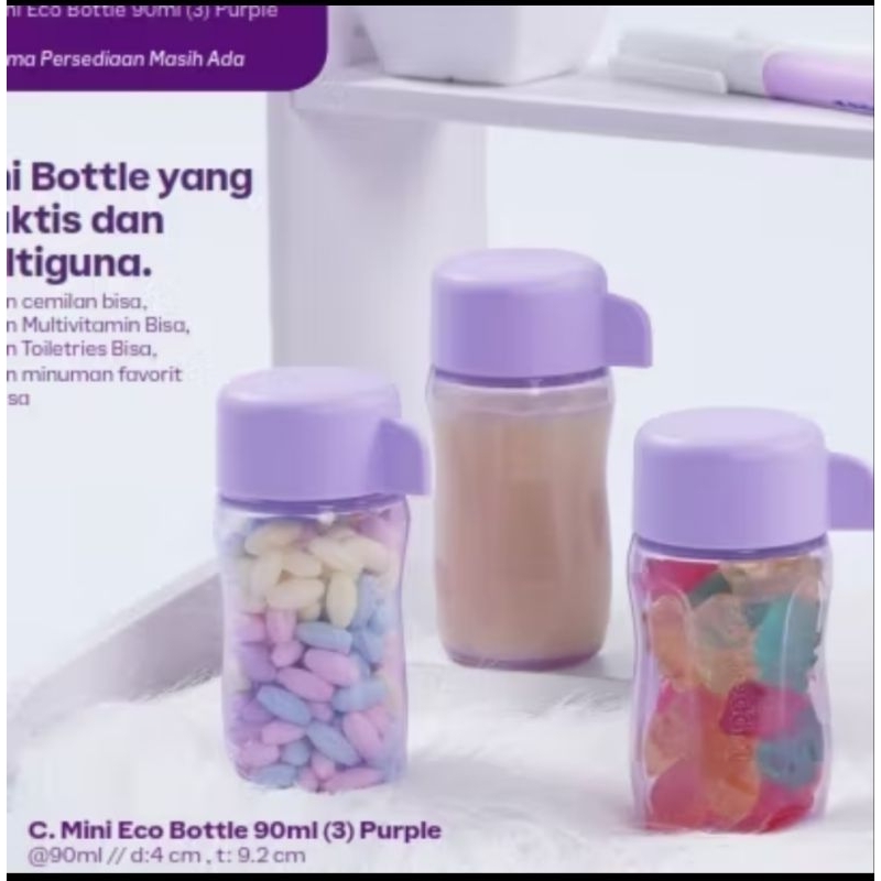 Jual Tupperware Ori Eco mini warna ungu dan hijau 1 pcs | Shopee Indonesia
