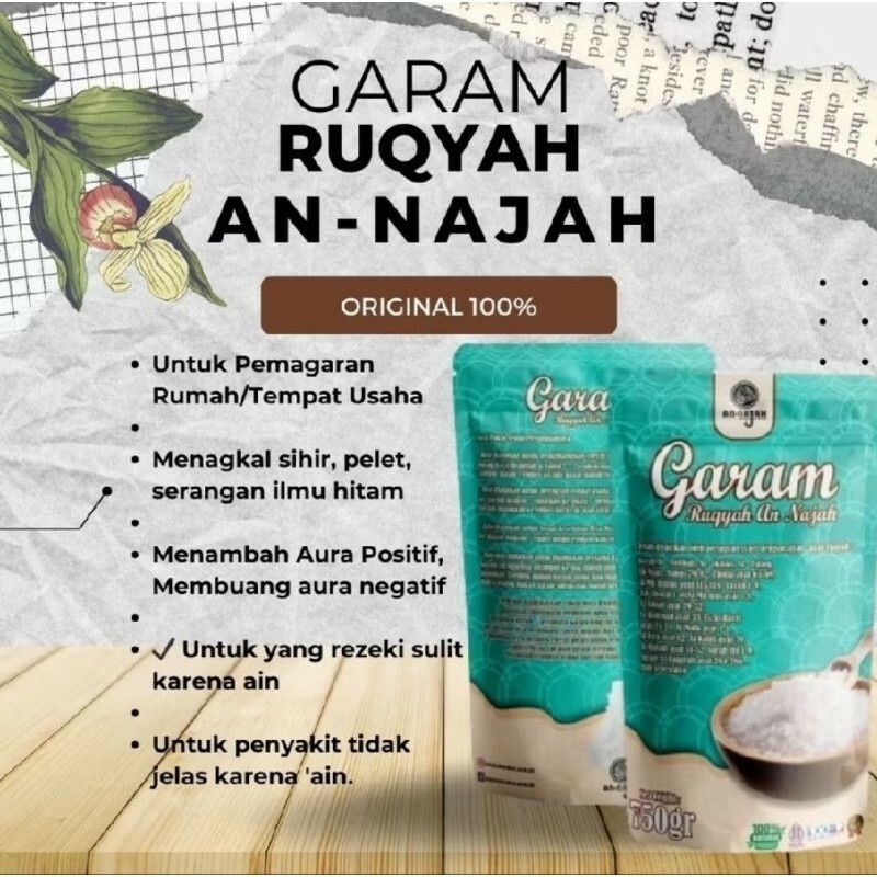 Jual Original Garam Asma Ruqyah AnNajah Kemasan 750gr | Shopee Indonesia