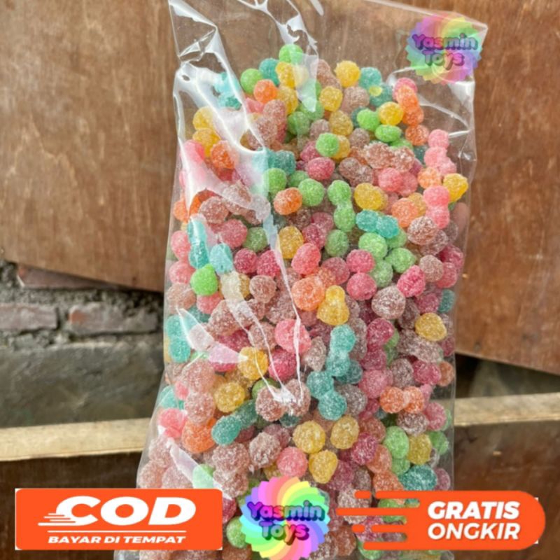 Jual 1kg permen fruity warna warni permen keras | Shopee Indonesia