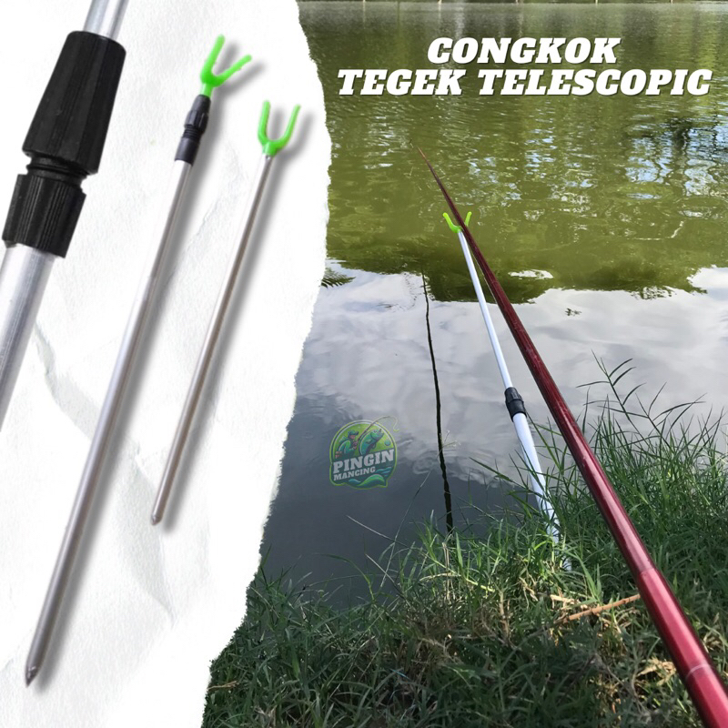 Jual Cagak Congkok Penyangga Joran Tegek Telescopic Aluminium 120 Cm ...