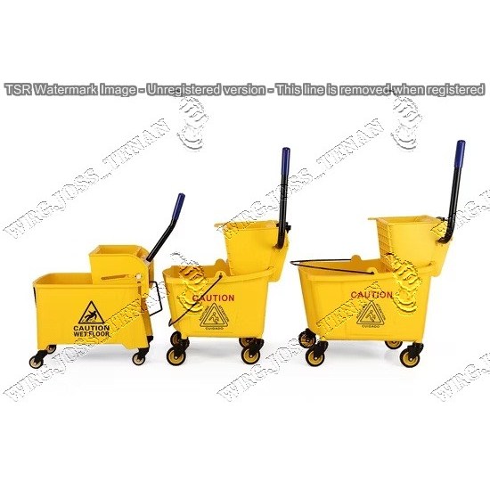 Jual Single Bucket Mop Wringer Trolley Sidepress / Alat Peras Mop ...