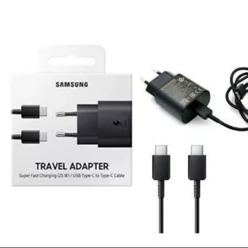 Jual Charge Adapter Samsung Original type C to C warna Hitam | Shopee ...