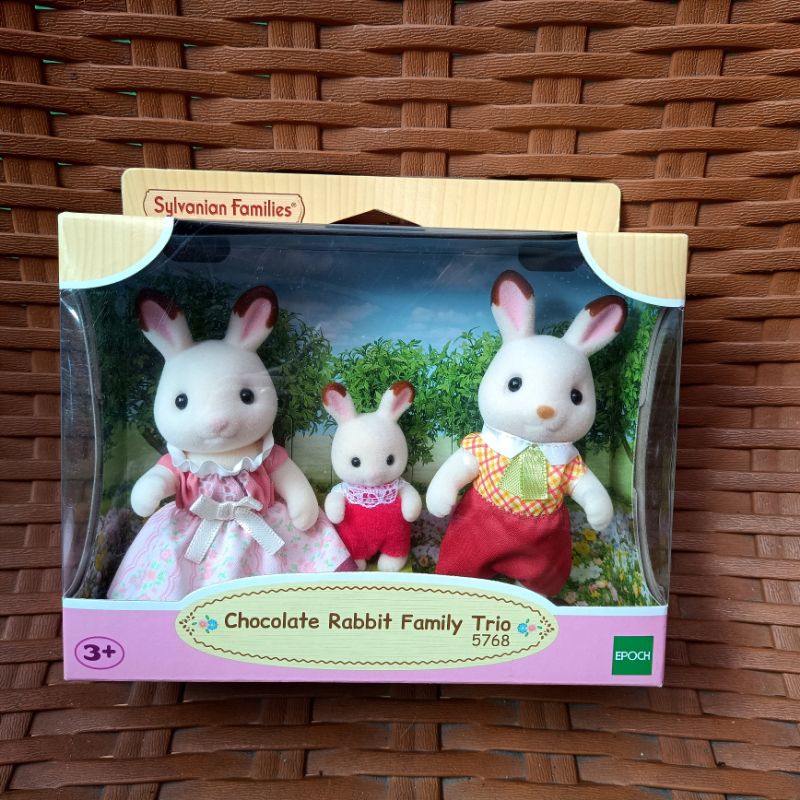 Jual Mainan Koleksi Sylvanian families Chocolate Rabbit Family Trio ...